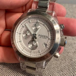 Fossil | Accessories | Timeless Silver Fossil Watch With Resin ...